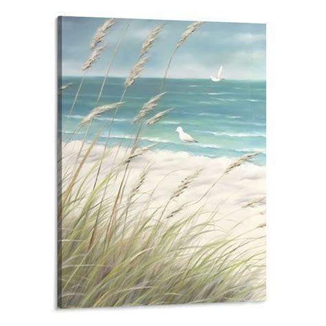 Creowell Beach Framed Wall Art Picture Bedroom Modern Ocean View Print
