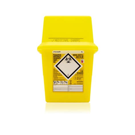 Sharpsguard Sharps Bin 4 Litre Yellow Cannulux