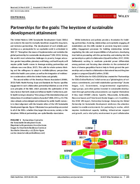 Pdf Partnerships For The Goals The Keystone Of Sustainable Development Attainment