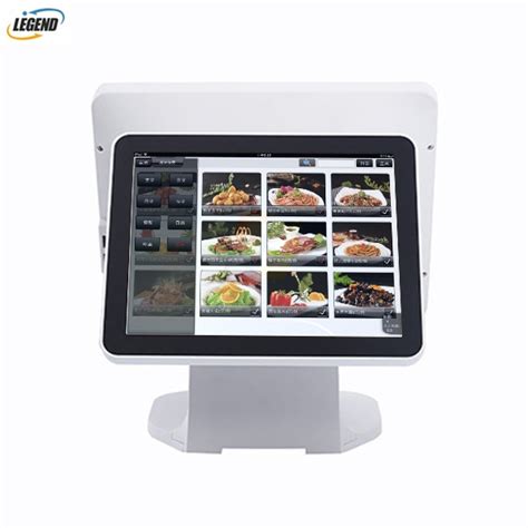 New Design All In One Double Touch Pos System Dual Screen With 12 Inch Customer Display Screen
