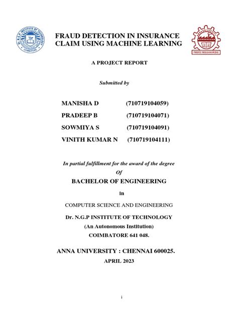 5 Fraud Detection In Insurance Claim Using Machine Learning Pdf Machine Learning Support
