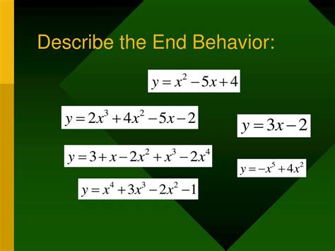 Ppt Continuity And End Behavior Of Polynomials Powerpoint