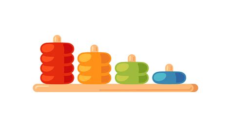 몬테소리 교육 논리 장난감 아기 멀티 컬러 선별기 어린이 나무 장난감 미취학 아동 어린 시절 개발을위한 몬테소리 시스템 흰색 배경에 격리된 벡터 그림 개발에 대한 스톡 벡터