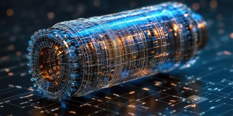Complex Digital Design Showcasing A Futuristic Energy Storage Device