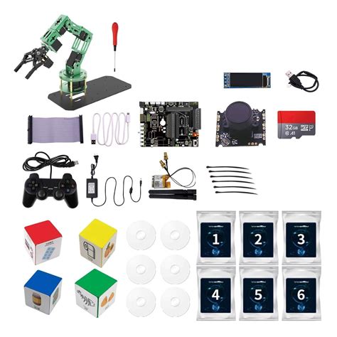 Buy Robot Arm Kit Ai Vision Robotic Arm Witth Ros Python Programming For Raspberrypi 4b Object