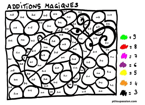 Coloriage Magique Addition Coccinelle Télécharger Et Imprimer