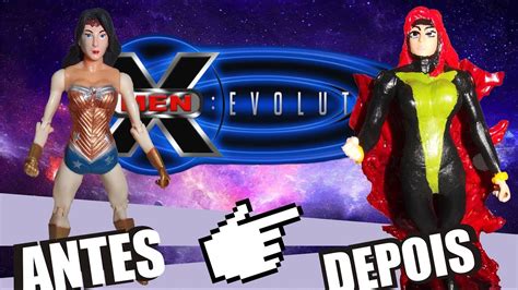 Transormando A Mulher Maravilha Na Jean Grey De Xmen Evolution Toymakeover Xmen06 Youtube