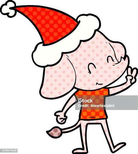 산타 모자를 쓴 코끼리의 귀여운 손으로 그린 만화책 스타일의 그림 0명에 대한 스톡 벡터 아트 및 기타 이미지 0명 귀여운 낙서 드로잉 Istock