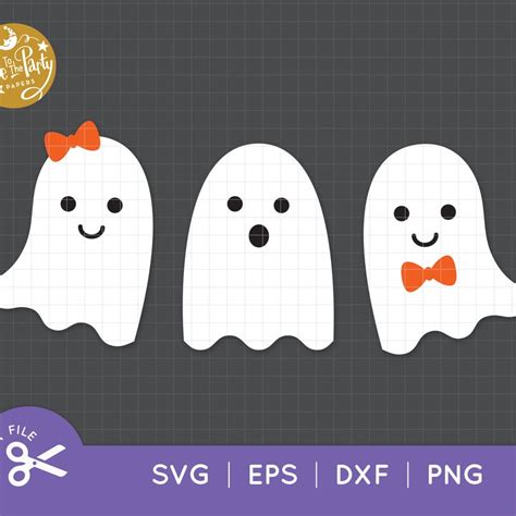 Cute Boy Ghost Clip Art Etsy