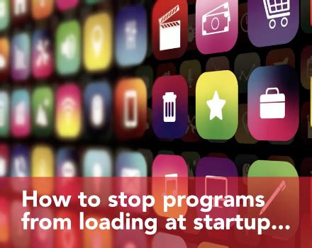 How To Stop Programs From Loading At Startup Millennium Computers