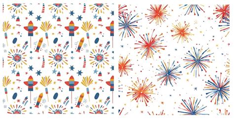 Premium Vector Firework Pattern Celebration Fireworks And Fire Crackers