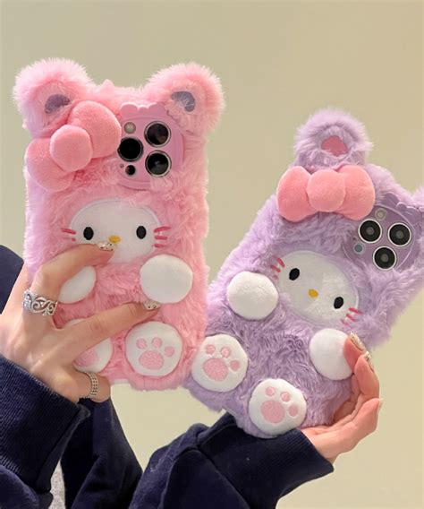 [아이폰 12프로 1개 14프로 1개 한정 50 할인 당일발송] 곰돌이 키티 퍼케이스 키치 털케이스 털 퍼 아이폰케이스 키티케이스 헬로키티케이스 곰돌이케이스 핑크케이스