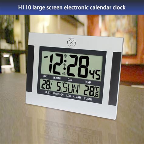 Digital Desk Wall Alarm Clock With Thermometer And C Grandado