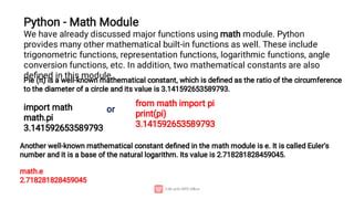 Python Libraries Modules And All Pdf