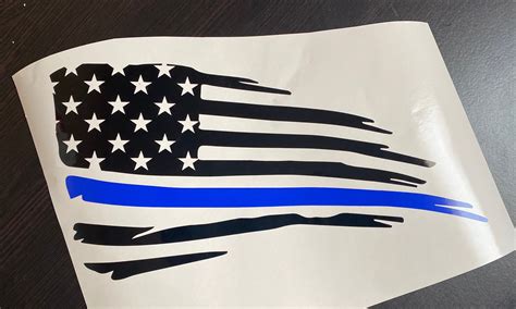 Back The Blue Vinyl Decal Thin Blue Line Vinyl Decal Cop Vinyl