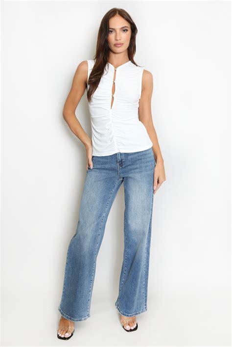Ruched Cut Out Front Top Buy Fashion Wholesale In The Uk