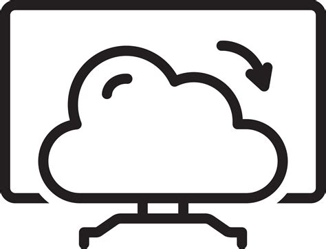 Line Icon For Computing Cloud Vector Art At Vecteezy