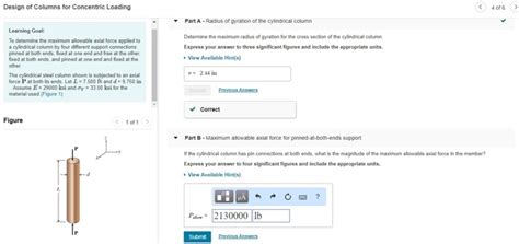 solved design of columns for concentric loading part
