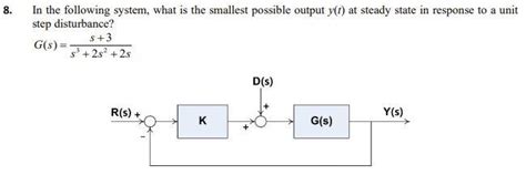 Solved 8 In The Following System What Is The Smallest