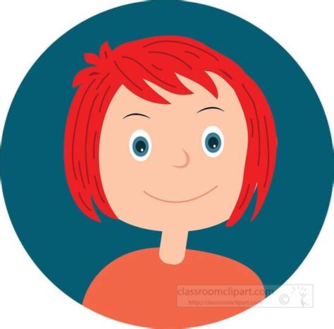School Clipart Face Of Cute Red Hair Girl Clip Art