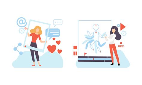 디지털 콘텐츠 작성 사람들 소프트웨어 개발의 기술 프로세스 Seo 최적화 플랫 벡터 일러스트레이션에 종사하는 소셜 미디어 마케팅