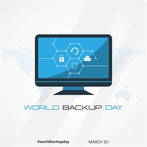 Premium Vector Letter World Backup Day Element Template Design Background