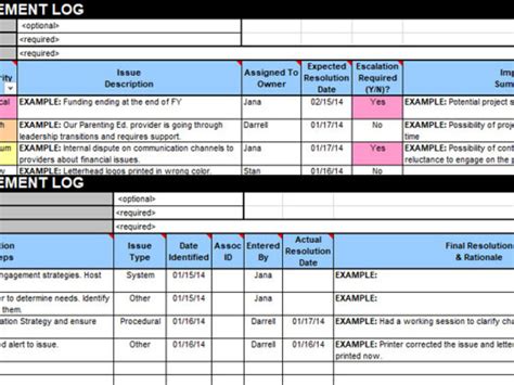Issue Tracking Spreadsheet Template Excel