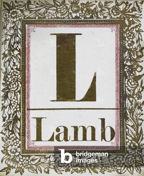 Image Of Letter L Lamb Gold Letter With Decorative Border