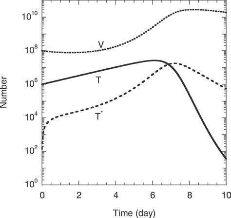 Model Predictions Of The Overall Cell And Viral Dynamics The Time