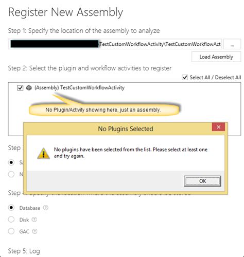 C Custom Workflow Activity Not Showing In Plugin Registration