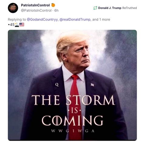 Donald Trump Embraces Qanon Conspiracy Theories Storm Is Coming Nz