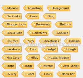 BLOGGER TRICKS Blogger Labels Category With Cool Css Style