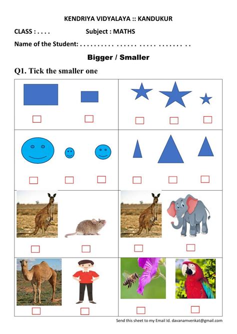 Bigger Smaller Worksheet Live Worksheets Worksheets Library