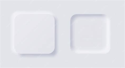 Premium Vector White Button Neumorphism Design Elements Vector Set