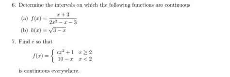 Solved 6 Determine The Intervals On Which Of The Following