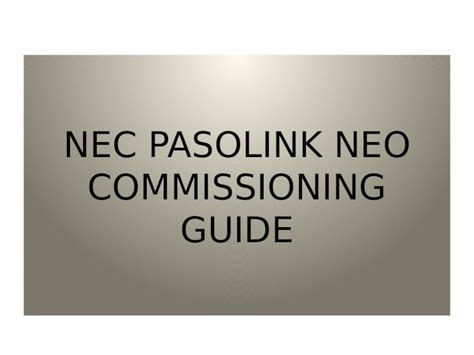 Pptx Nec Pasolink Neo Dokumen Tips