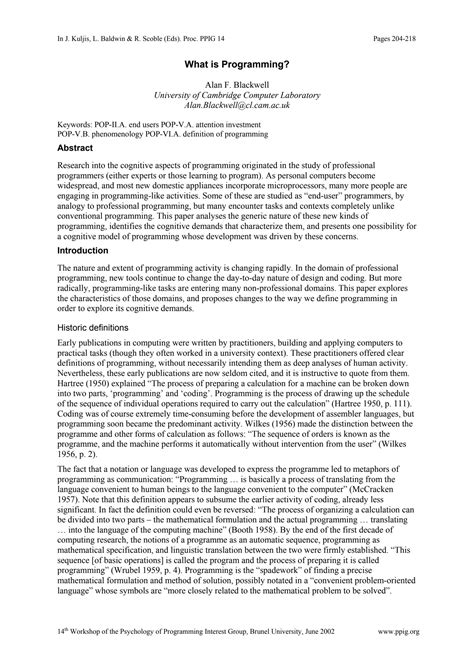 Solution What Is Programming Essay Studypool