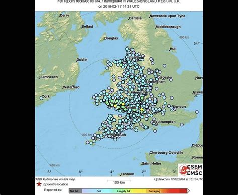 Uk Earthquake Live The Latest Maps And Stats From The 4 7m Tremors