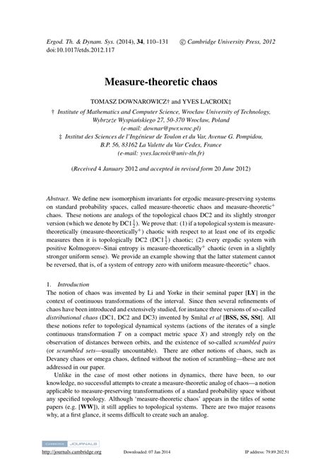 pdf measure theoretic chaos