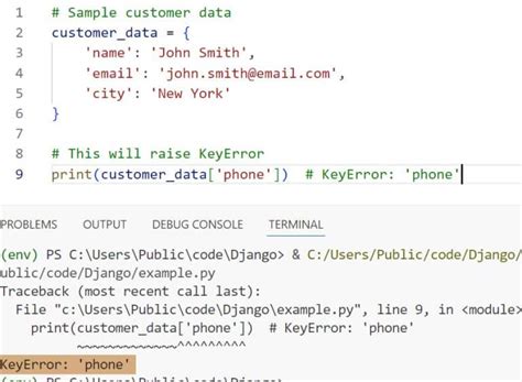 Keyerror In Python How To Fix Dictionary Error