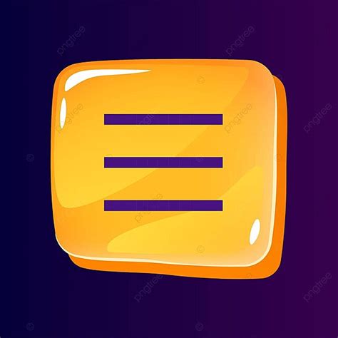 Glossy Ui Button With A Pixelated Color Icon For A Burger Menu App