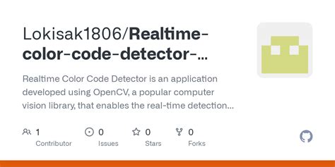 Github Lokisak1806realtime Color Code Detector Opencv Realtime