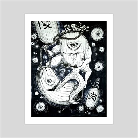 Yokai Series Chochin Obake An Art Print By Maysar Inprnt