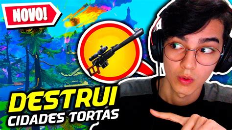 Encontrei O Novo Rifle Automático E Destrui Cidade Torta Fortnite