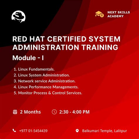 join our red hat module i training next skills academy