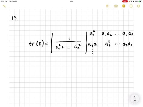 if the sum of the entries in each row of a ∈mn is 1 show that 1 ∈σ a