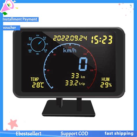 Digital GPS Speedometer Odometer Inch LCD Display HUD Display With Over Speeding Alarm For