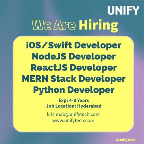Krishna Chaitanya Bandaru On Linkedin Unifytech Hiringdevelopers