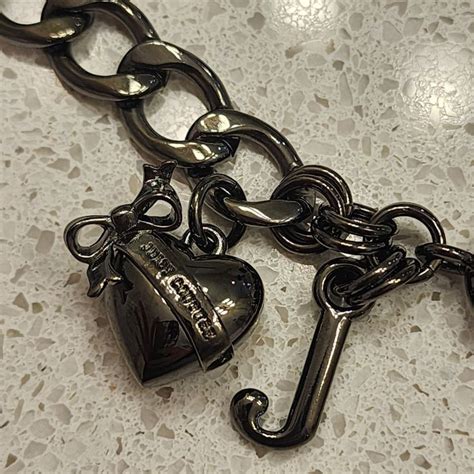 New Vintage Rare Black Juicy Couture Charm Bracelet Juicy Couture