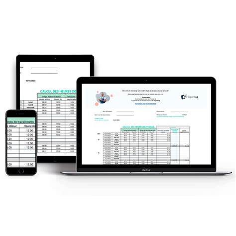 Modèle De Tableau Excel Pour Calculer Les Heures De Travail